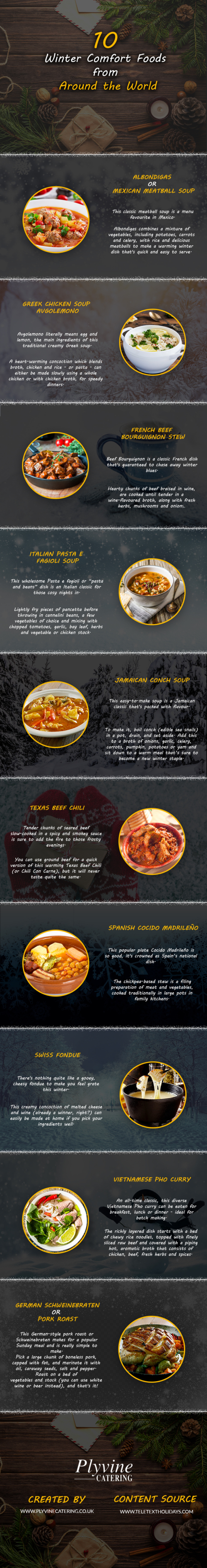 10 Winter Comfort Foods From Around the World - Plyvine Catering